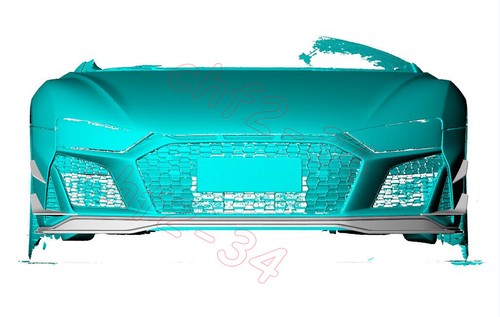 For Audi R8 Coupe 2019-23 Carbon Fiber Front Fog Lamp Eyebrow Spoiler ...