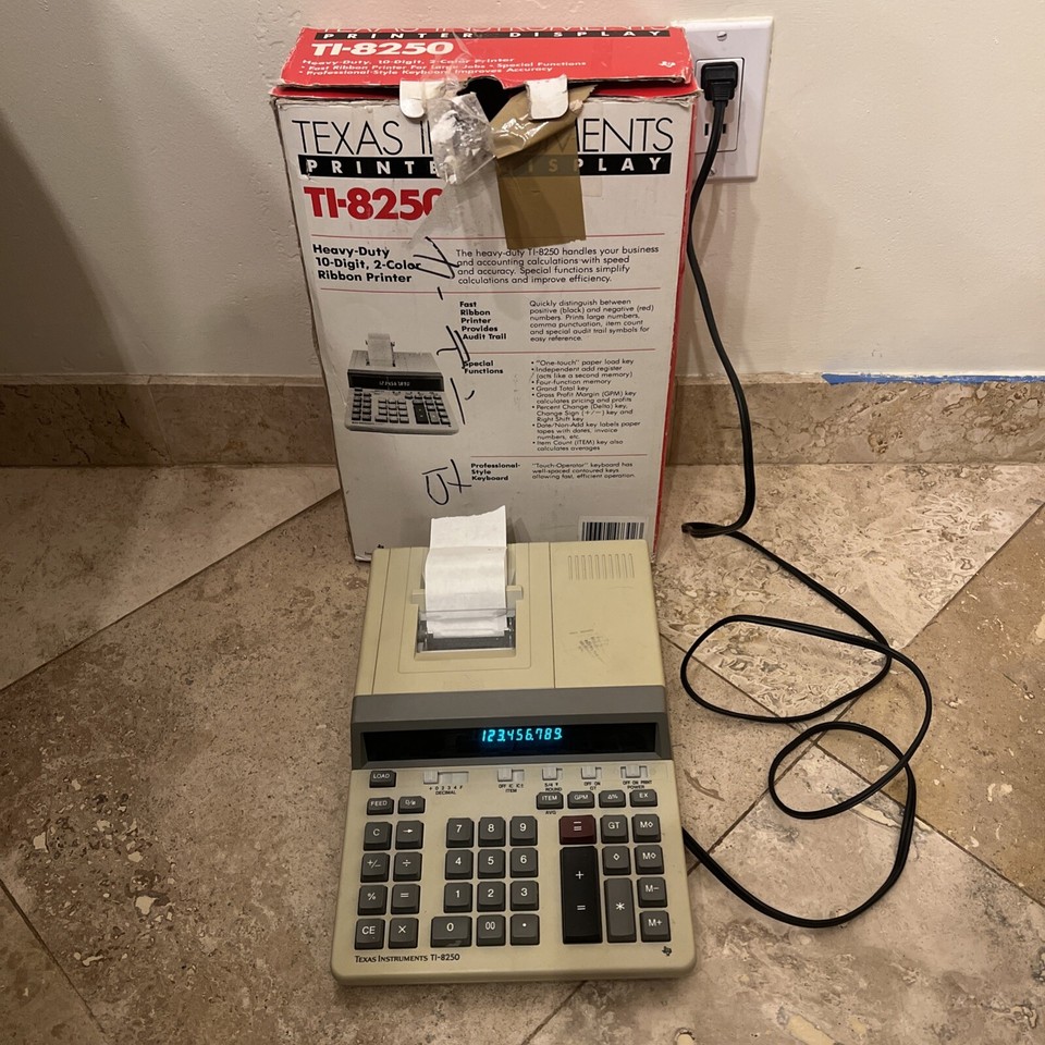 Texas Instruments Model TI-8250 Electronic Calculator Working Condition ...