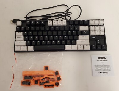 Magegee Star 87 Mechanical Gaming Keyboard, + Extra Keys Caps, White ...