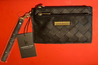 London Fog Danica 100th Anniversary Woven Double Zip Wristlet Wallet ...