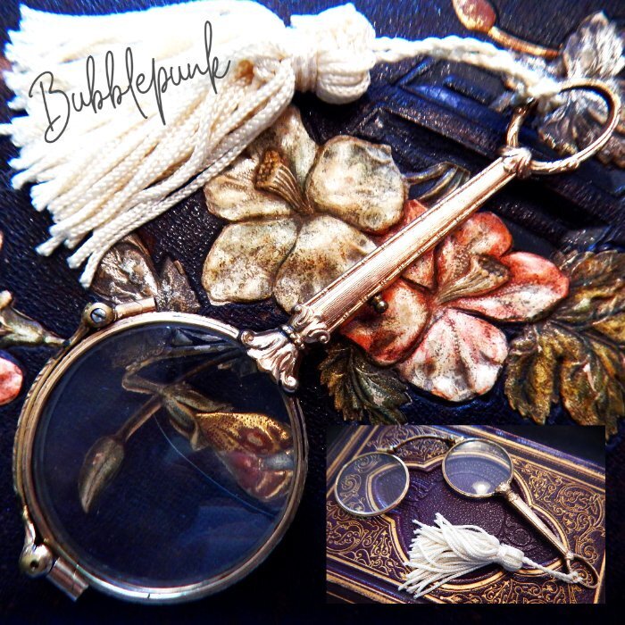 Antique Victorian Working Magnifying Folding Lorgnett… - Gem