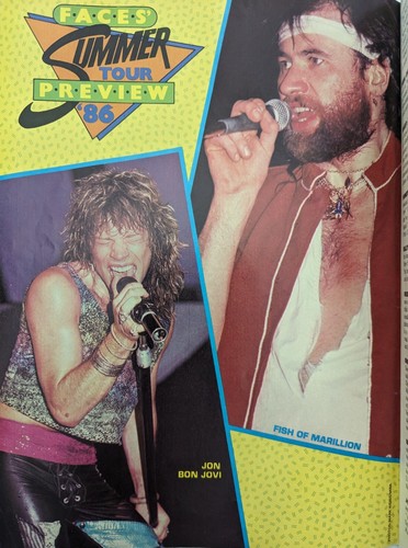 Faces Rocks Magazine August 1986 Metallica, Van Halen, Priest, Twisted ...