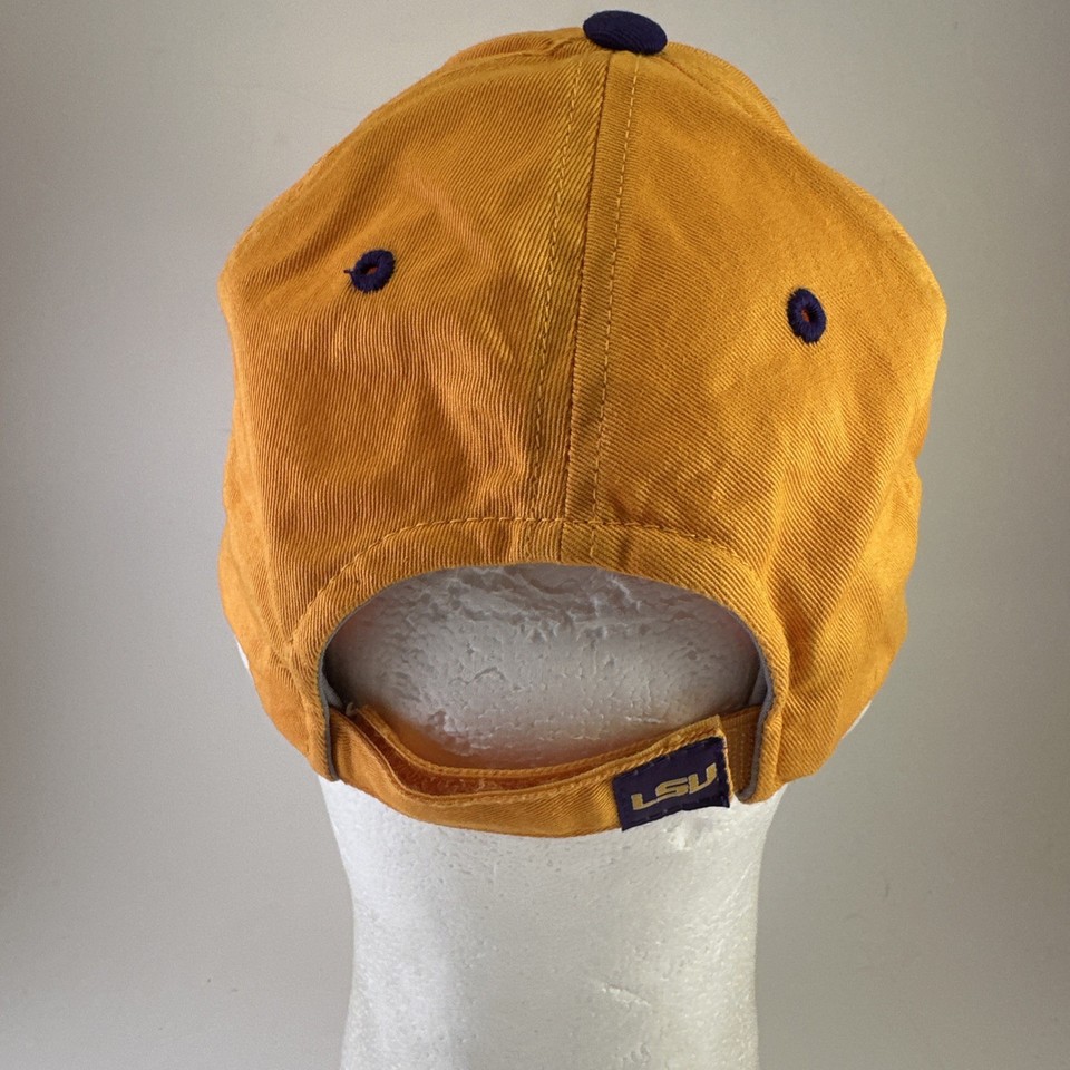 LSU Ball Cap Hat Captivating Headgear Yellow Strap Back GEAUX TIGERS ...