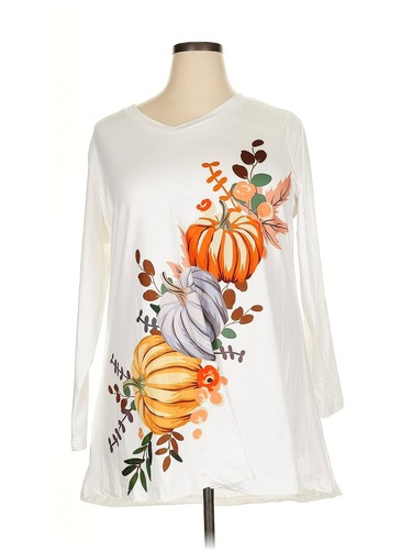 Pixie Lady Women Ivory Long Sleeve T-Shirt 2X Plus | eBay