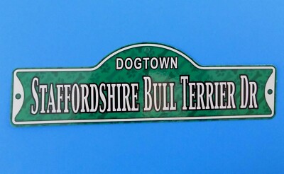 Dogtown - Staffordshire Bull Terrier Dr ~ Laminated Plastic Dog Street ...