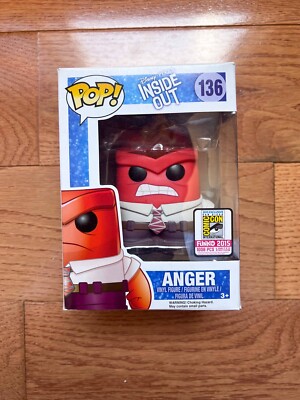 FUNKO POP! PIXAR INSIDE OUT ANGER #136 2015 SDCC EXCLUSIVE W/ SDCC ...