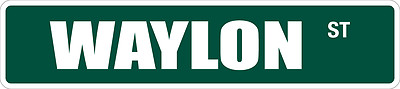 *Aluminum* Waylon 4" x 18" Metal Novelty Street Sign SS 3663 | eBay