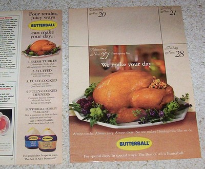 1997 ad page - Butterball Turkey Thanksgiving holiday vintage Print ...