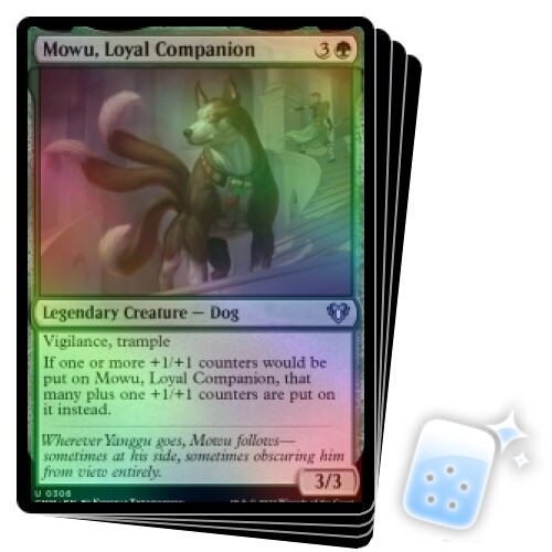 FOIL MOWU, LOYAL COMPANION X4 Commander Masters Magic MTG MINT CARD | eBay