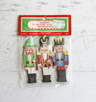 Vintage paper garland - nutcrackers 9 feet - NOS - vintage christmas ...