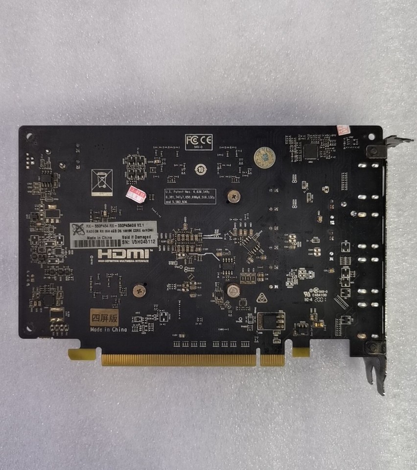 XFX AMD Radeon RX550 4GB GDDR5 PCI-E Multi-screen Video Graphics Card 4 ...
