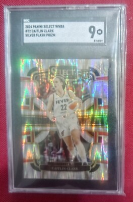 2024 WNBA Select Caitlin Clark #72 RC Silver Flash Prizm SGC 9 Fever | eBay