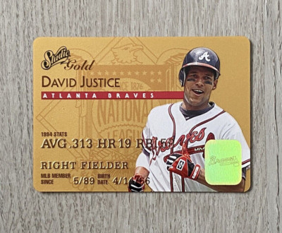 1995 MLB Donruss Studio Gold | Dave Justice | #31 | Atlanta Braves | eBay