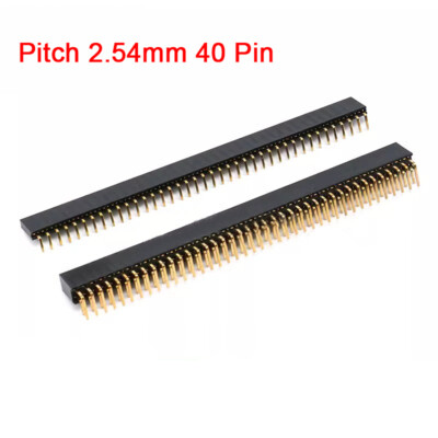 2.54mm Pitch 40Pin Female Header Socket Single/Double Row Right Angle ...