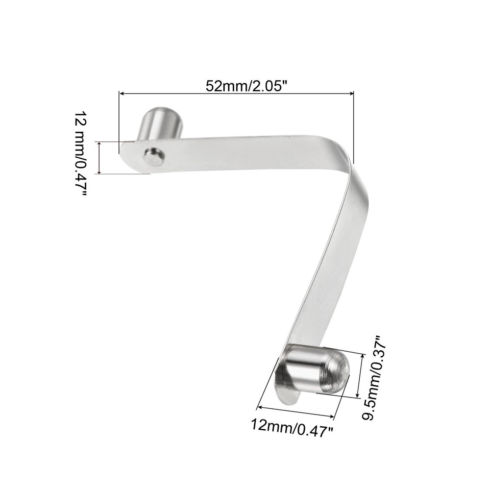 8 Pack Pole Push Button Spring Clips Steel Solid Button Locking Tube ...