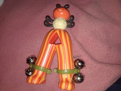 VINTAGE PARENTS BATTAT BABY BUG RATTLE JINGLE BELLS DEVELOPMENTAL TOY ...