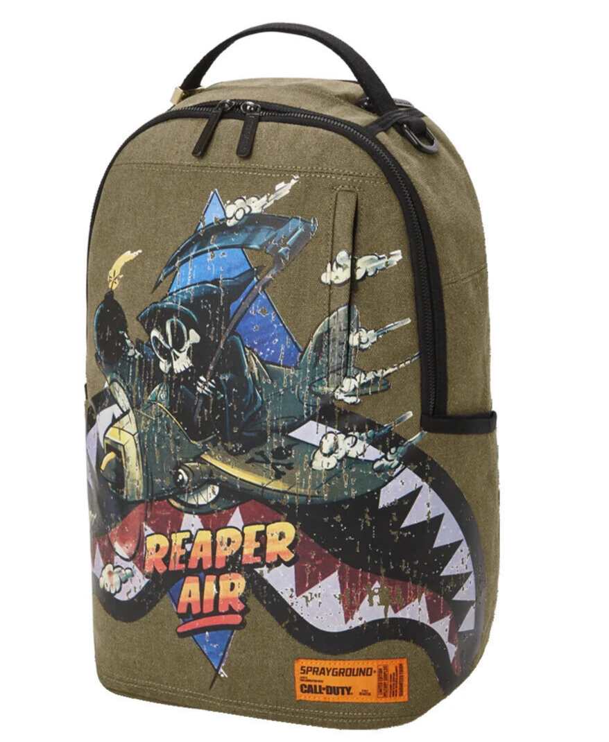 Sprayground x Call Of Duty Reaper Air Sharks Backpack🔥New Green Bookbag ...