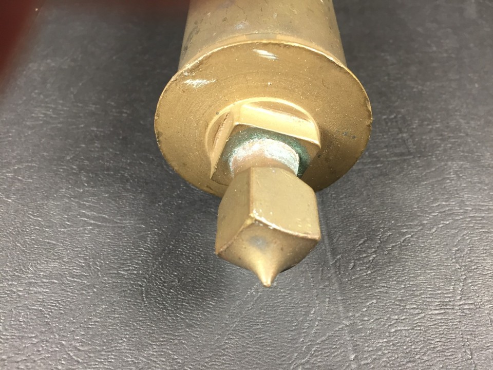 BRASS STEAM WHISTLE ANTIQUE 8" Tall with 2" Diameter No Markings, 3/4 ...