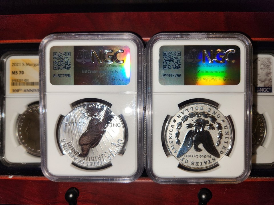 2024 Morgan & Peace Reverse Proof 2 Coin Set NGC PF70 with Mint ...