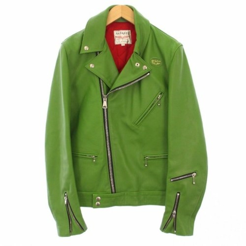 Lewis Leathers AVIAKIT CYCLONE Riders Jacket Leather Jean 40 Green KH ...