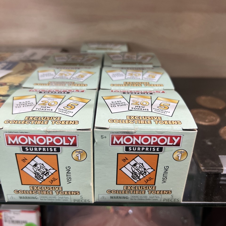NEW Monopoly Surprise Series 1 Blind Boxes Set of 7 Coded Boxes Tokens ...