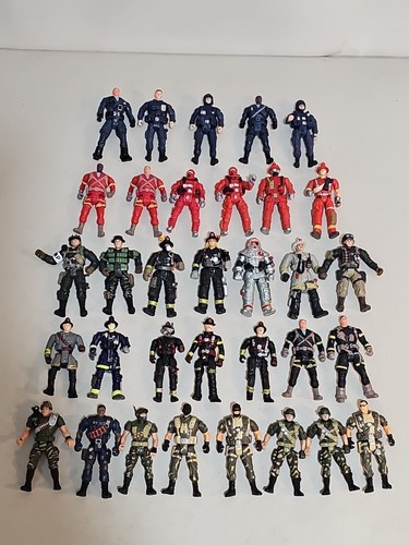 Lot of 33 Chap Mei Fireman Fire Fighter- Military -Police Figures ...