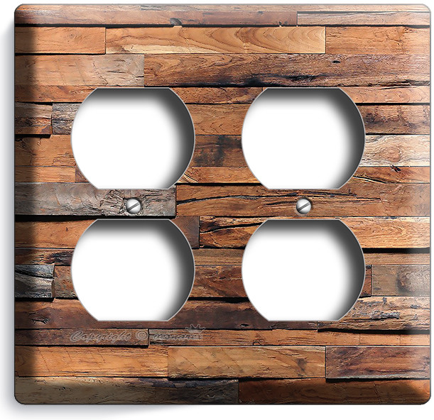 RUSTIC BARNWOOD RECLAIMED WOOD LOOK LIGHT SWITCH OUTLET PLATES RANCH ...
