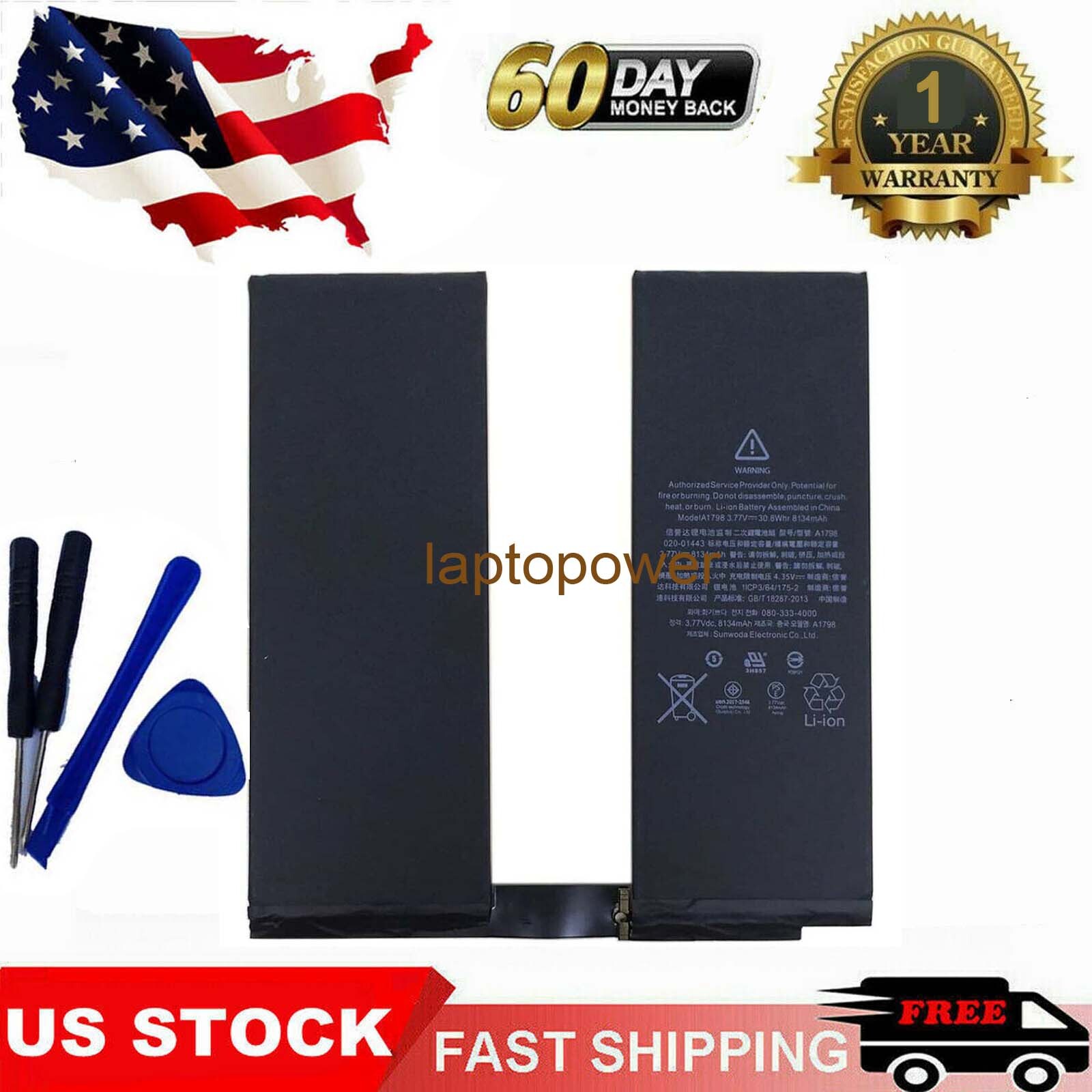 A1798 Battery for Apple iPad Pro 10.5” MPGH2LL/A MQDX2LL/A MPF12LL/A ...