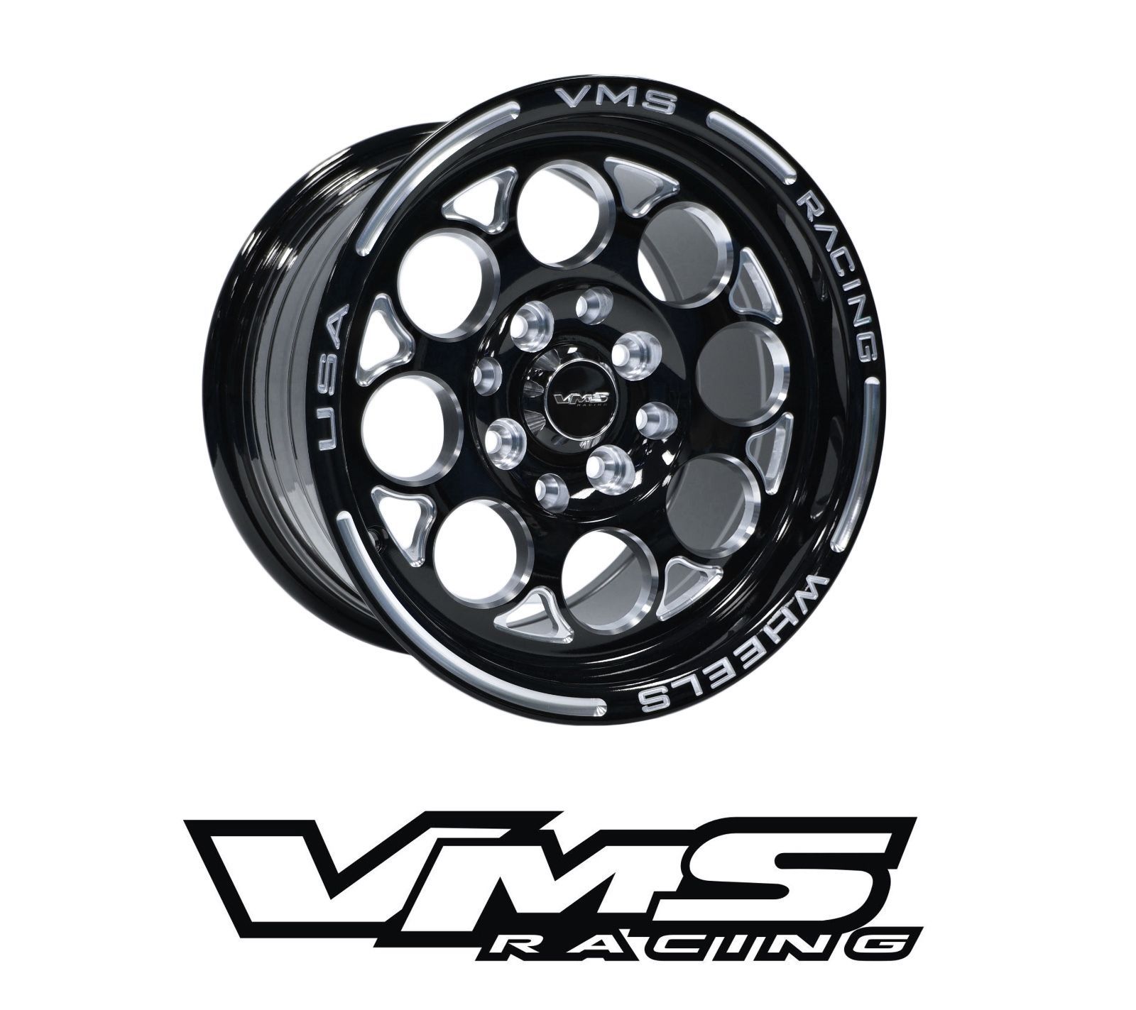 Honda Civic EG x4 VMS Racing Modulo 15x7 Black Silver Drag Rims Wheels ...