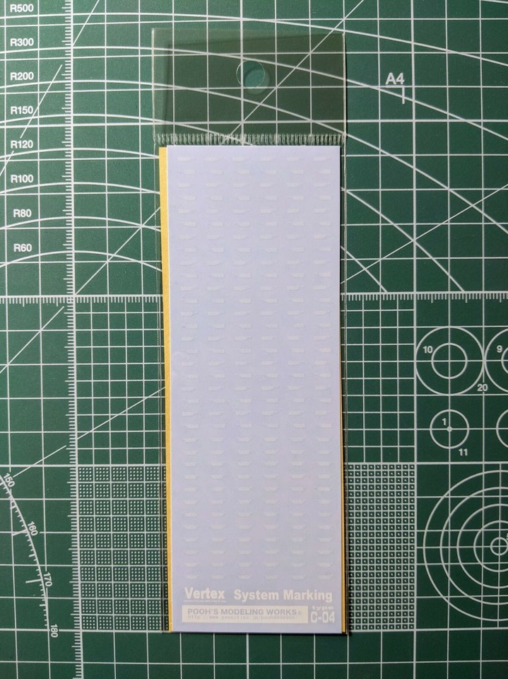 Vertex System Marking Type C-04 Water Decal Pooh's Modeling Works White ...