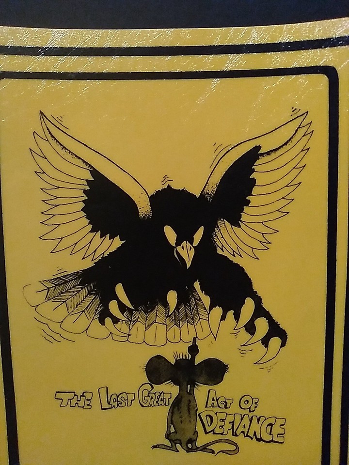 Vintage 6" X 8" Plastic Sign "The Last Great Act Of Defiance" | eBay