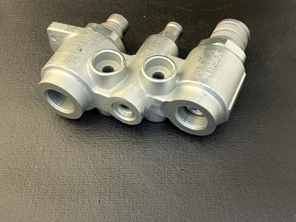 Hydraulic Coupler Assembly Block for most skid loaders 48MM no inlets ...
