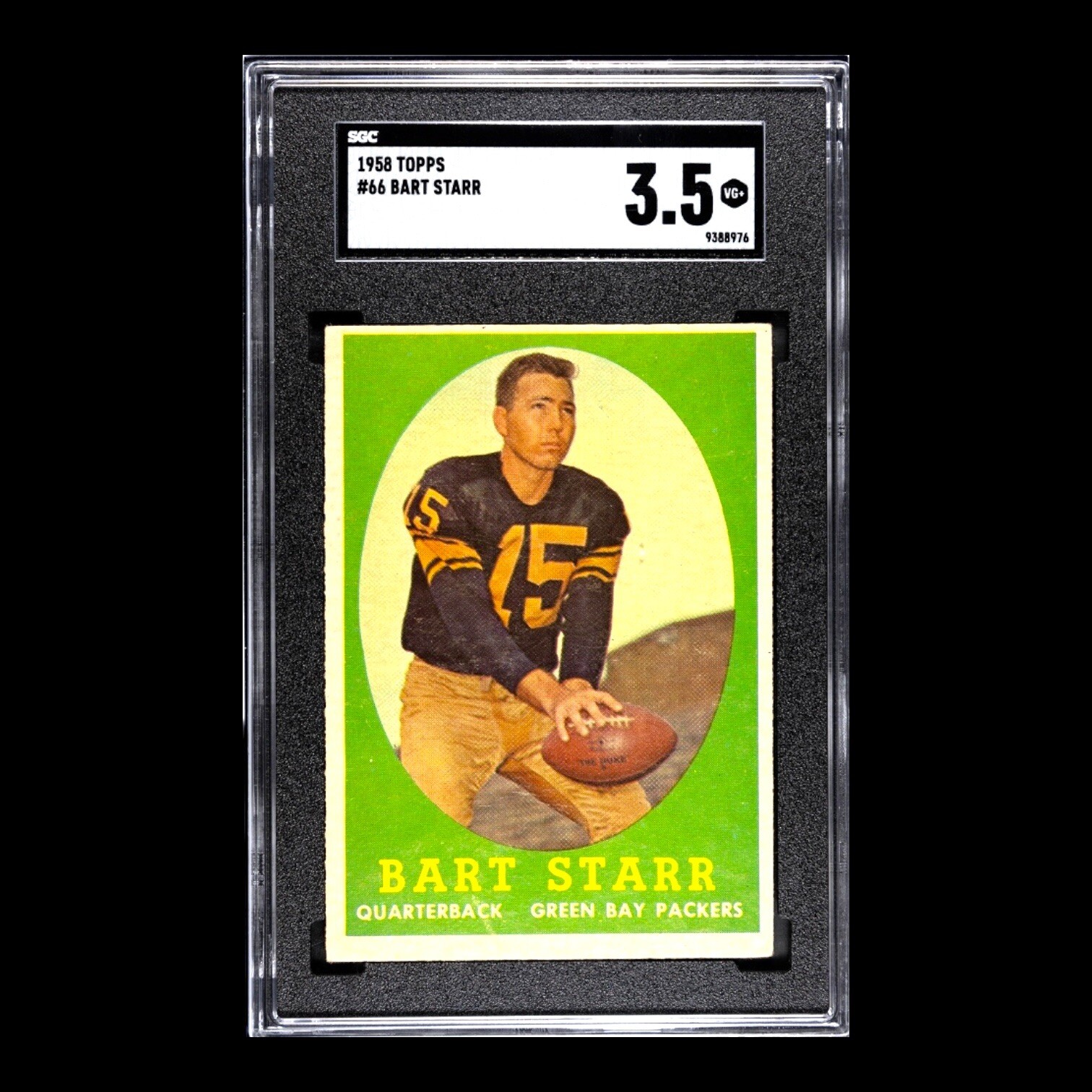 1958 Topps #66 BART STARR 2nd year SGC 3.5 VG ~ Green Bay Packers HOF ...