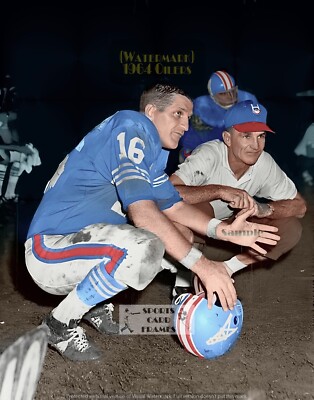 George Blanda Sammy Baugh Houston Oilers 1960's AFL PRINT 1964/5 sizes ...