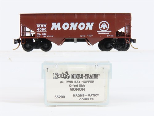 N Micro-Trains MTL/Kadee 55200 MON Monon Hoosier Line 2-Bay Hopper Car ...