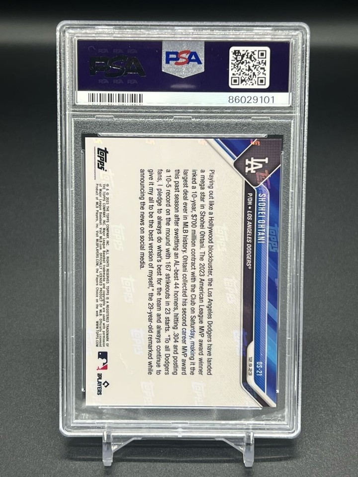 PSA 10 2023 Topps Now Shohei Ohtani Dodgers First Card OS21 | eBay