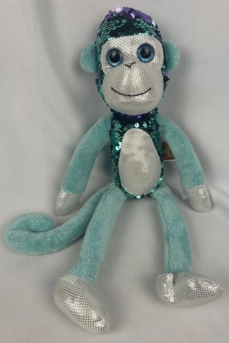 Adventure Planet Sequinimals Sequin Monkey Plush Stuffed Animal Blue ...