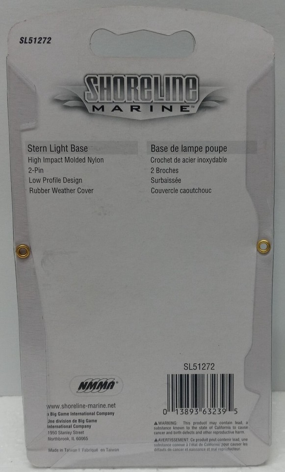 Marine Nylon Stern Light Base 2 Pin Rubber Weather Cover SL51272 ...