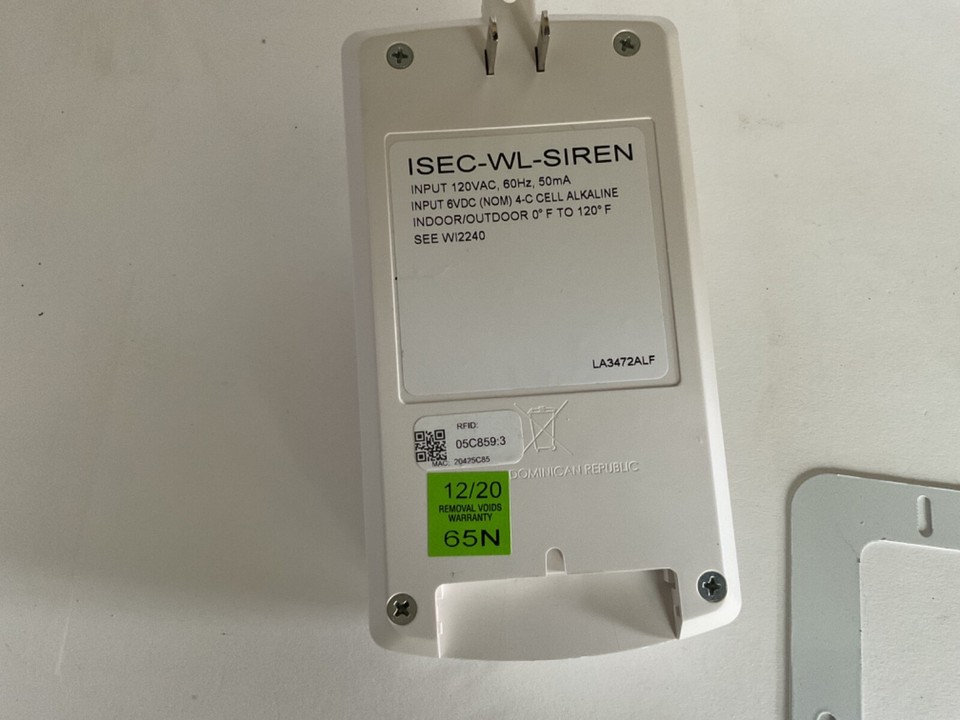 Napco ISEC-WL-SIREN 86051-6DR Wireless Indoor / Outdoor Siren For iSecure Only | eBay
