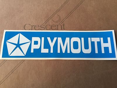 2"X 8" PLYMOUTH Sticker (Petty Blue & White VINYL) Vintage Looking | eBay