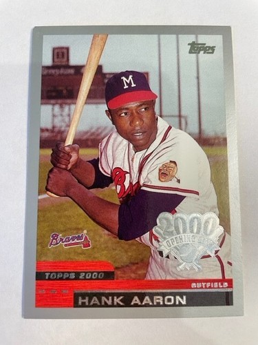 Hank Aaron Braves 2000 Topps Opening Day #22 Milwaukee Braves MINT FREE ...