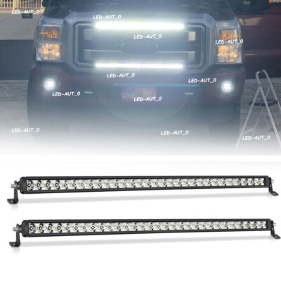 Front Grill 30/32Inch LED Work Light Bar For 2011-2016 Ford F250 F350 ...