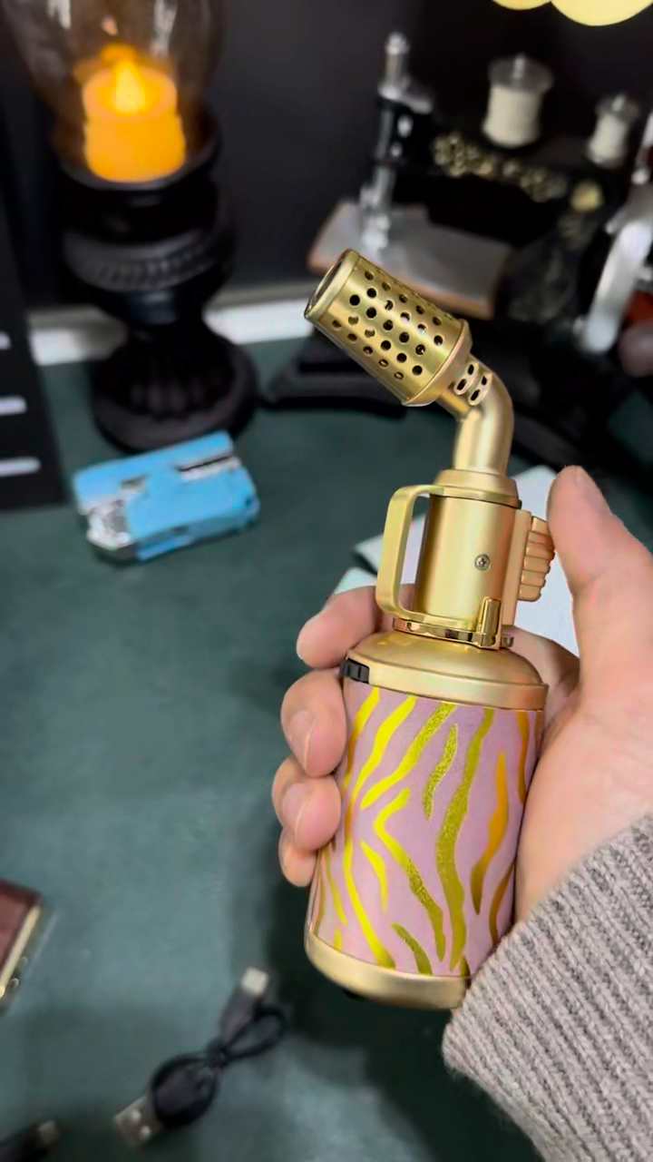 Jobon Powerful 1300C Windproof Blue Jet Torch Cigar Lighter Butane Gas ...