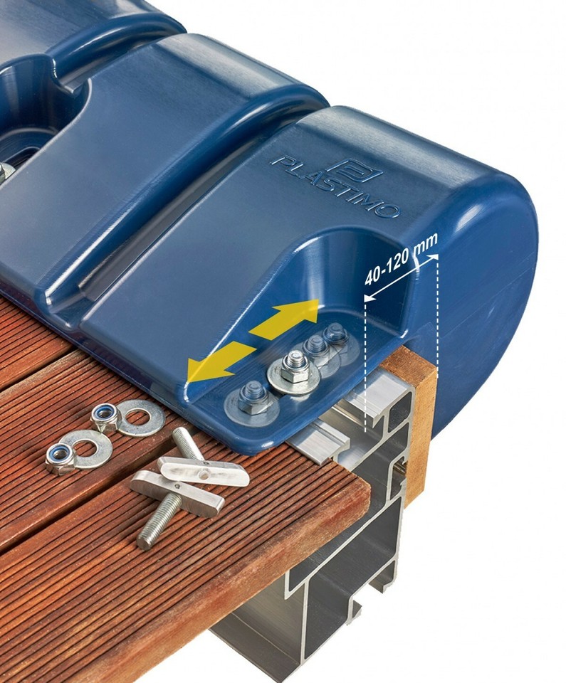 Plastimo Bumper Dock White with Grooves 900 x 300mm Harbour Fender Boat ...