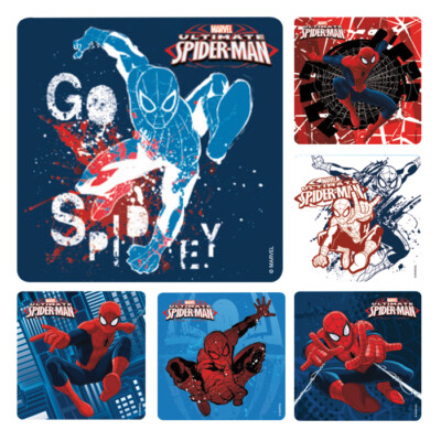 Ultimate Spider-Man Stickers x 6 - Birthday Party Supplies Favours Loot ...