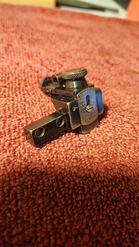 Vintage Lyman 57 EW 57EW Rear Peep Sight w/ Aperture Winchester 69 69A ...