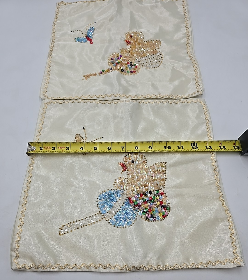 Emperor Original Design Handcrafted Easter Sequined Kitschy Pillowcases ...