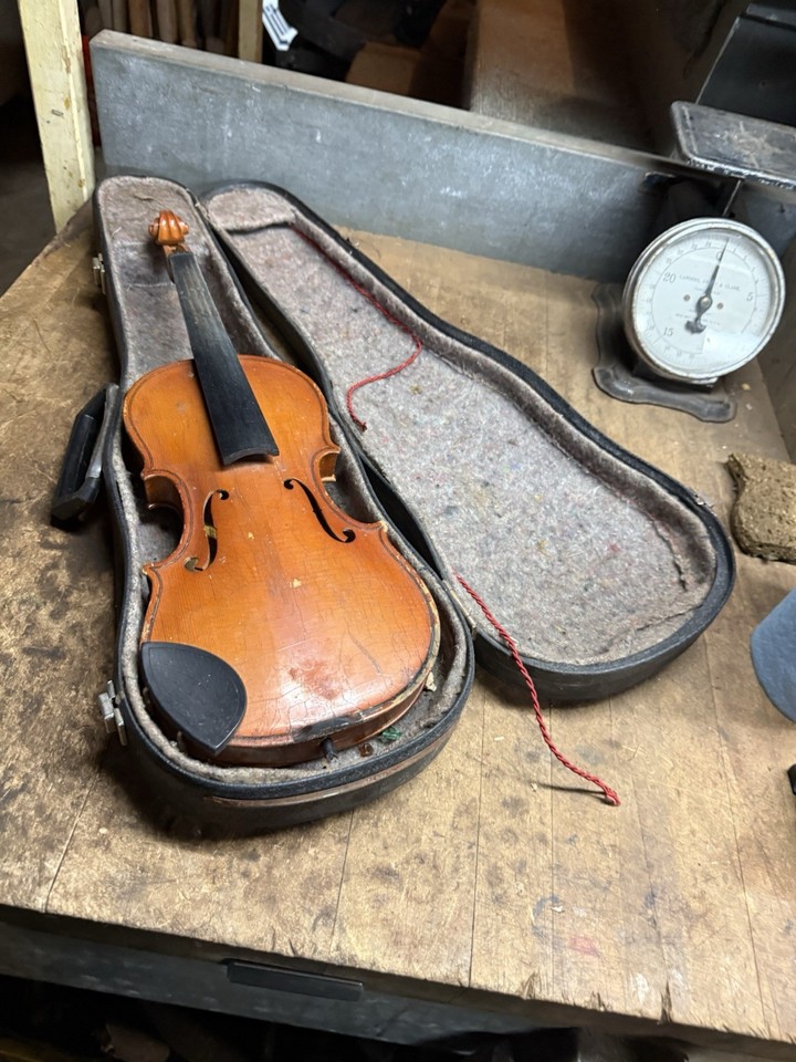 Antique Old Rare Unknown Wood Violin String Musical Instrument Coffin ...