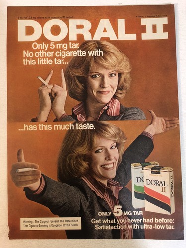 1979 Doral II Cigarettes Print Ad Advertisement Vintage pa3 | eBay