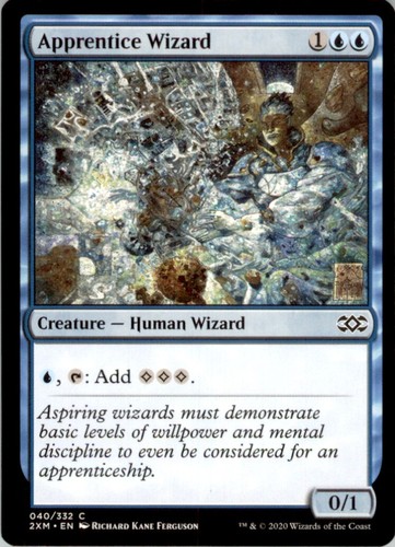 MTG - Apprentice Wizard-Double Masters -Photo is of actual card. | eBay ...